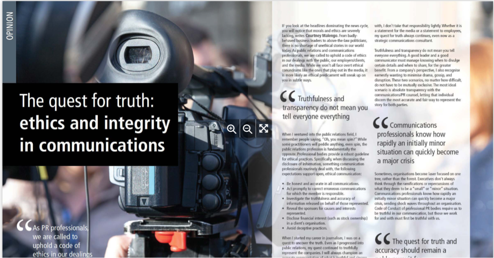 The Quest for Truth: Ethics and Integrity in Communications - Spark ...