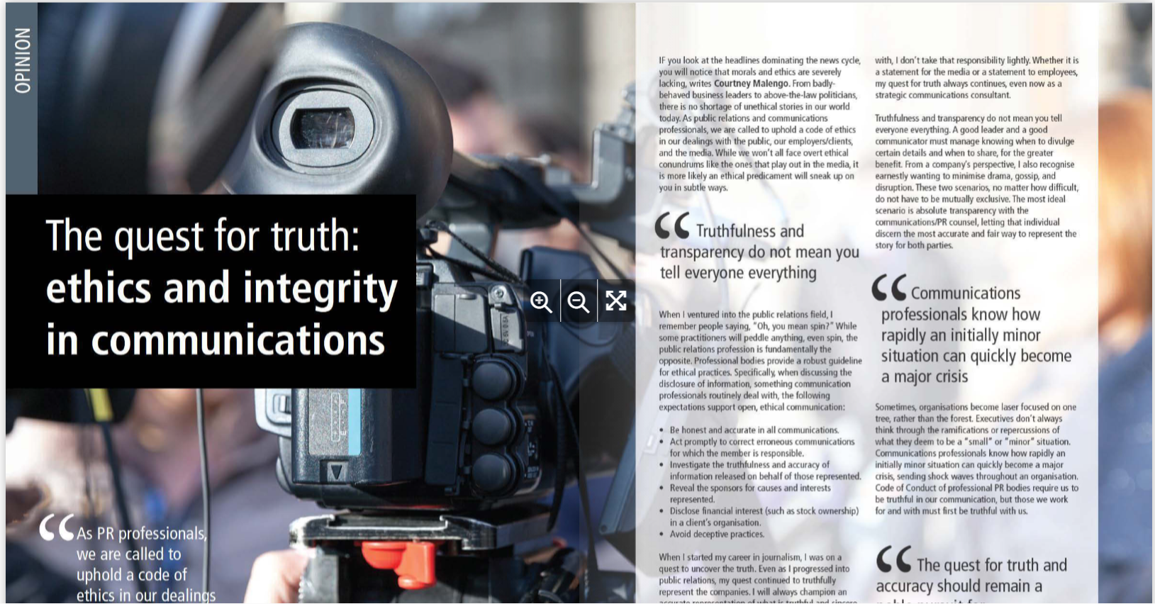 The Quest for Truth: Ethics and Integrity in Communications - Spark ...