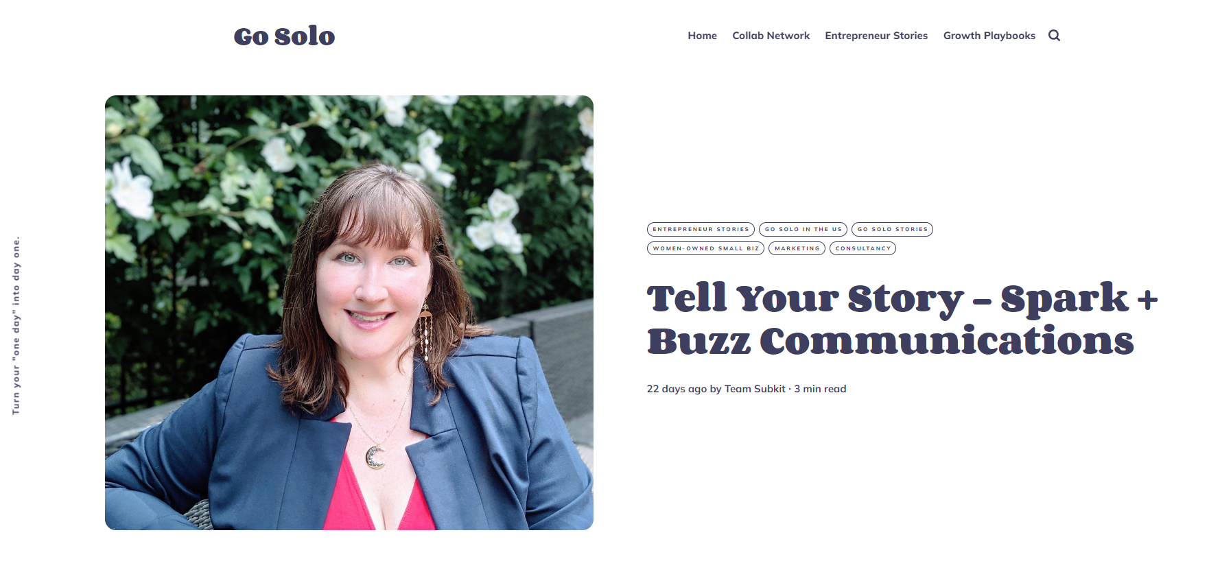 Go Solo Shares Our Founder's Story - Spark + Buzz Communications
